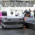 Pack of 8Pcs Rubber Luggage Wheel Covers Noise Reducing Suitcase Wheel ...
