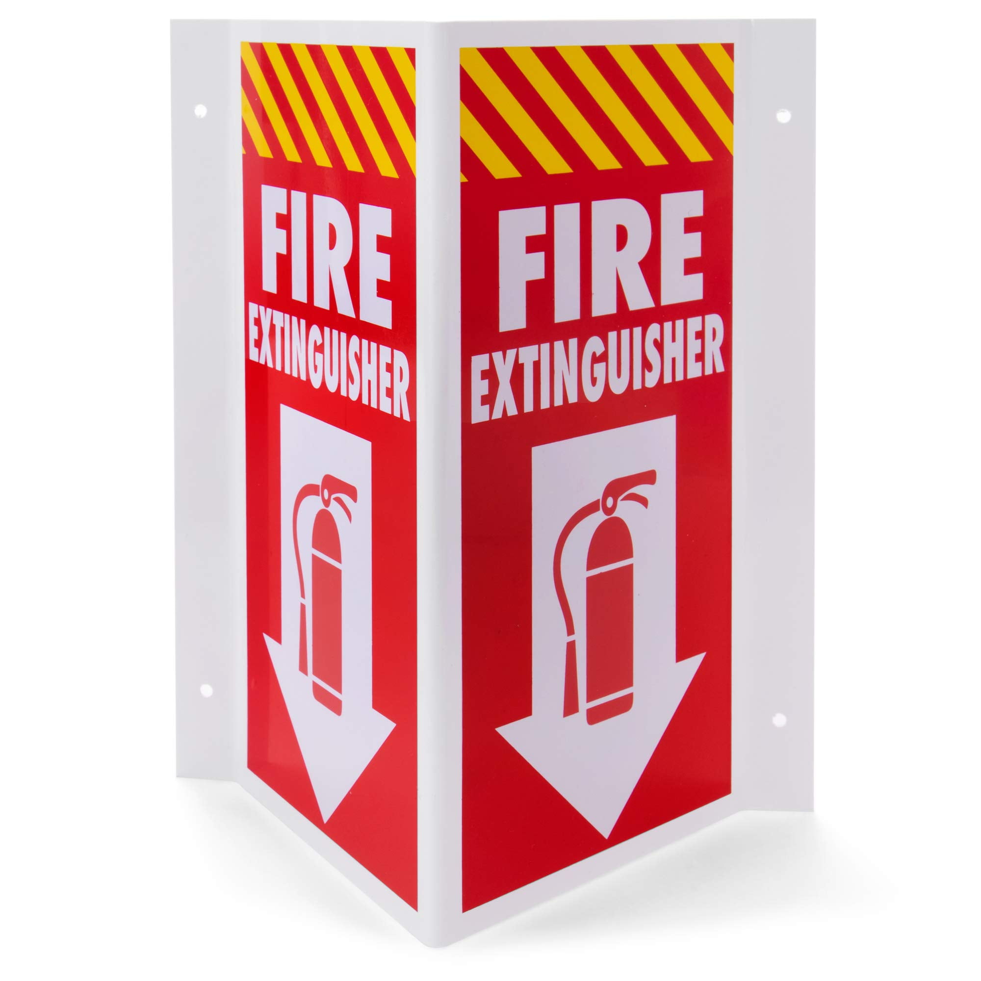 3D Fire Extinguisher Sign - Plastic Pre-Drilled Safety Angle Wall Panel ...