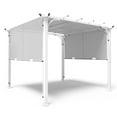 EAGLE PEAK 10 x 10 FT Outdoor Pergola with Retractable Shade Canopy ...