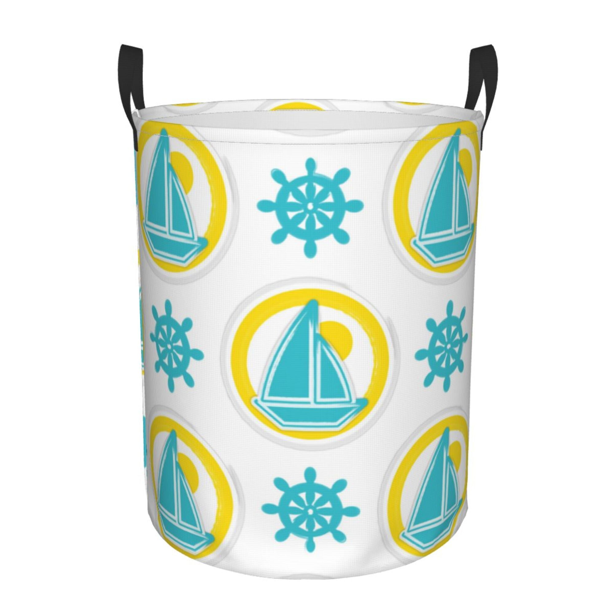 LNWH Laundry Basket, Ocean Elements Graffiti Pattern Foldable Laundry ...