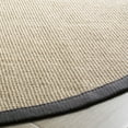 SAFAVIEH Natural Fiber Keane Solid Sisal Area Rug, Natural/Dark Grey, 8 ...