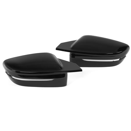 Rearview Mirror Cover, Gloss Black Simple Installation Side Mirror For ...