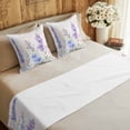 Bed Runner for King Size Bed, Lavender Spring 3 Pcs Bedding Runner Set ...