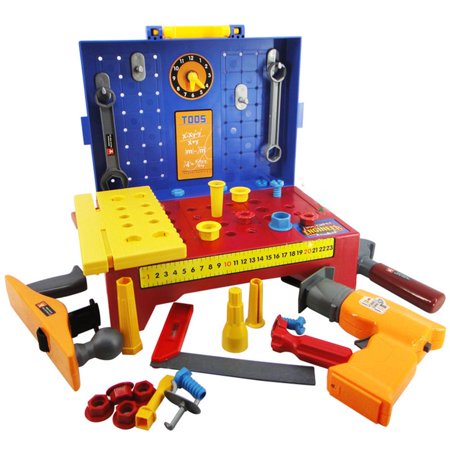 mmirethe Kids Plastic Toolbox DIY Construction Simulation Assemble ...