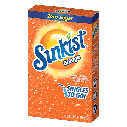 Sunkist Orange Drink Mix Singles To Go, 6 Count, 12 per case - Walmart.com