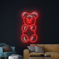 Handmadetneonsign Gummy Bear Neon Sign, Gummy Bear Wall Art Decor ...