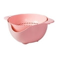 Double Layer Rotating Drain Basket, Plastic Vegetable Fruit Rice ...
