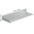 KFFKFF 8.6" x 30" Stainless Steel Rack, Wall-Attachable Shelf with Rear ...
