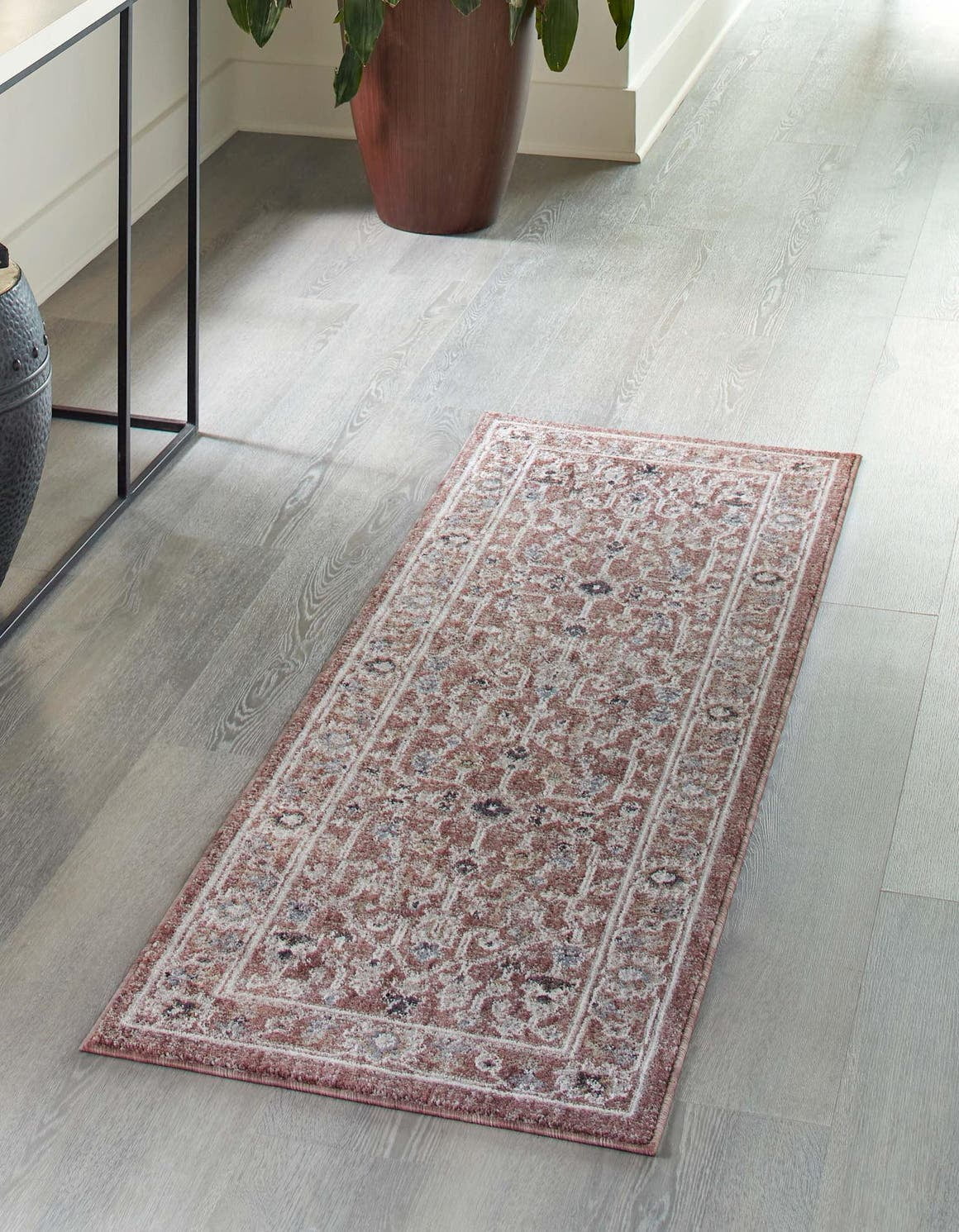 Rugs.com Eco Traditional Collection Rug – 12 Ft Runner Dusty Rose ...