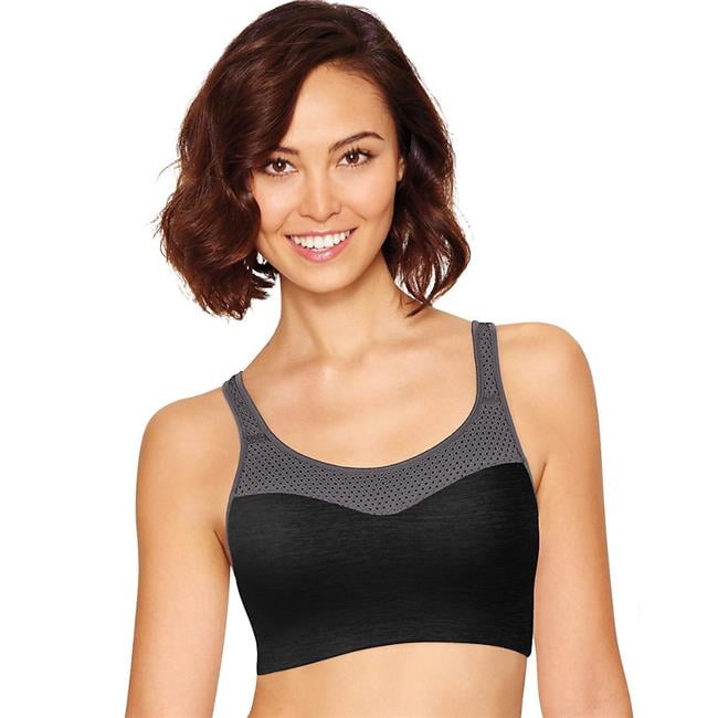 Hanes 19585778167 X-Temp Strappy Pullover Wirefree Bra, Black ...