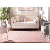 SAFAVIEH Micro-Loop Britton Floral Bordered Wool Area Rug, Light Grey ...