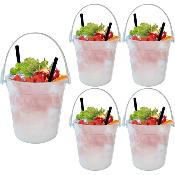 Roliyen 5PACK Plastic Cocktail Buckets For Drinks Anything But A Cup ...