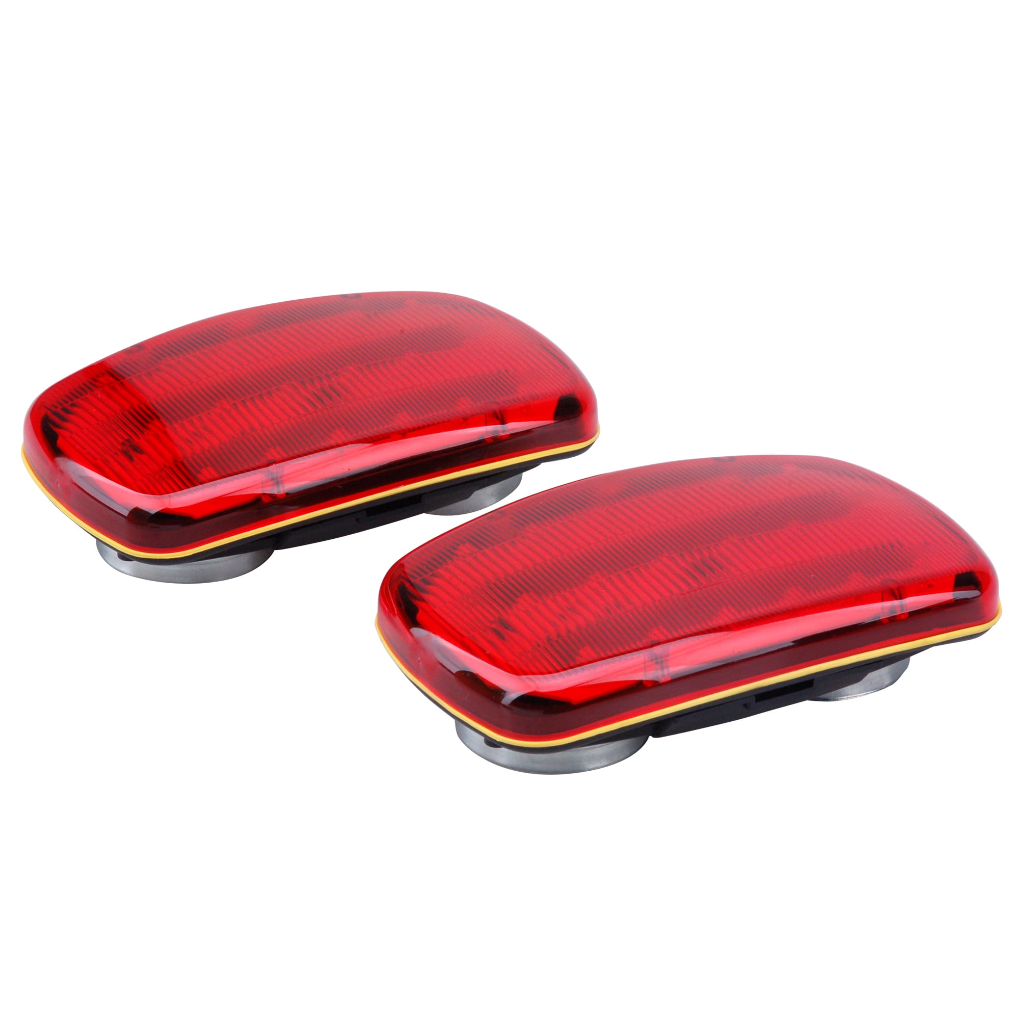 2 Pack Magnetic Super Bright Red LED Safety Lights with 1 Mile ...