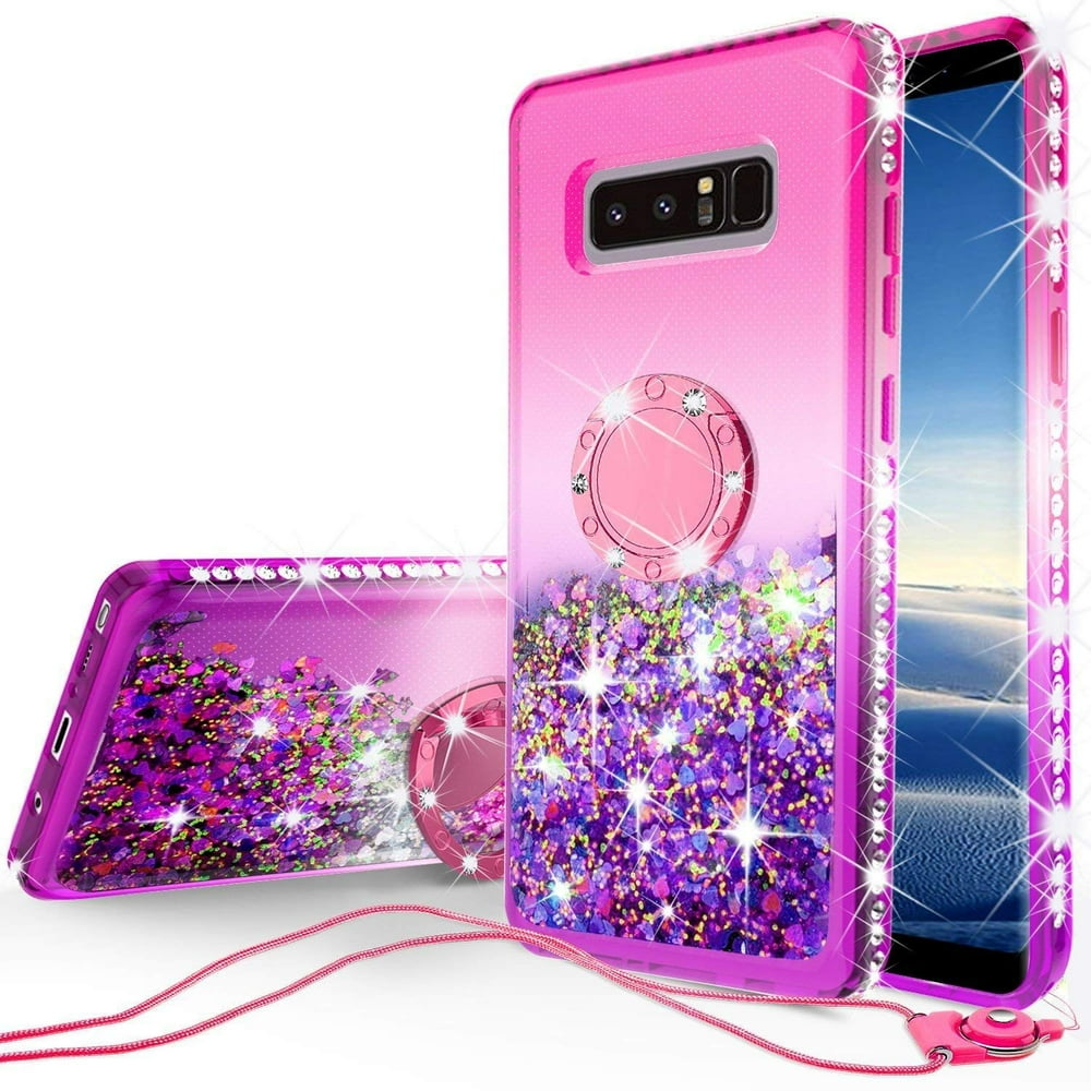 Soga Rhinestone Glitter Bling Liquid Floating Quicksand Cute Phone Case