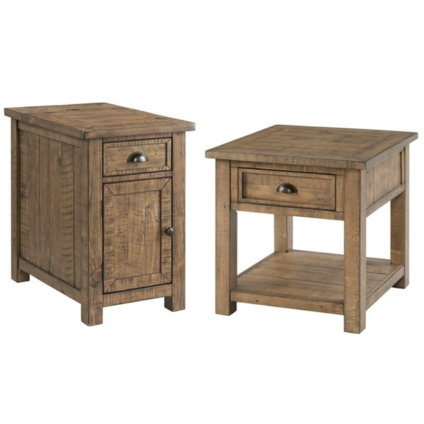 Home Square 2-Piece Set with Monterey End Table & Chairside Table in ...