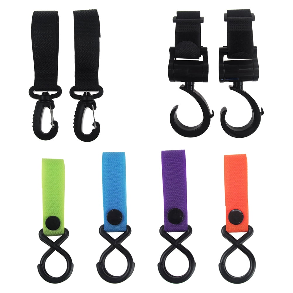 SNNROO 8 Pcs Walker Hook Hanging Multipurpose 360° Rotation Stroller ...