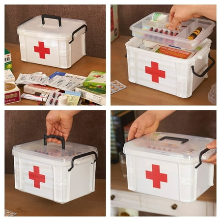 Household First Aid Box Multiple-layer Indoor Outdoor Portable Bandage ...