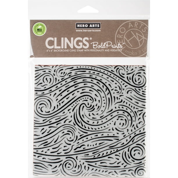 Hero Arts Cling Stamps 6"X6"-Starry Night Brushstroke Bold Prints - Walmart.com