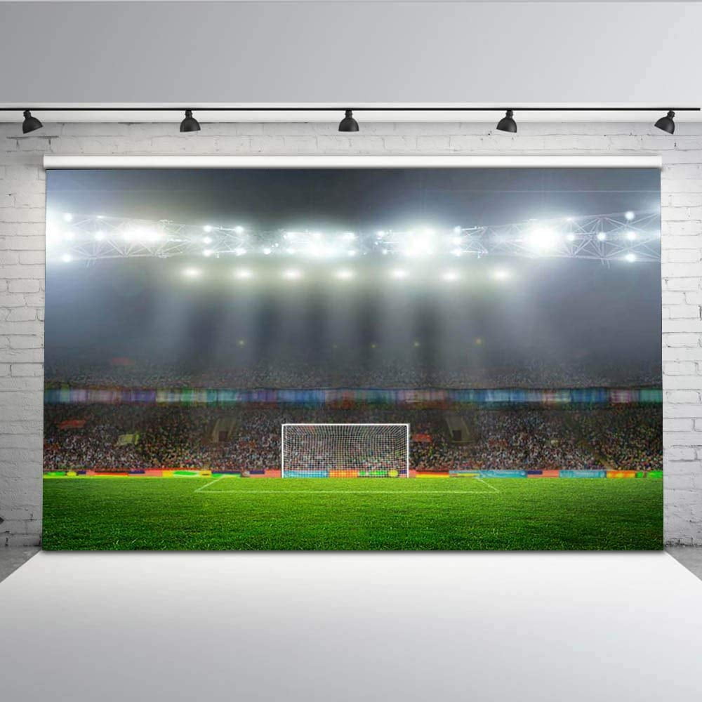 ABPHOTO Polyester 7x5ft Backdrop Goal Cheering Audience Spotlight ...