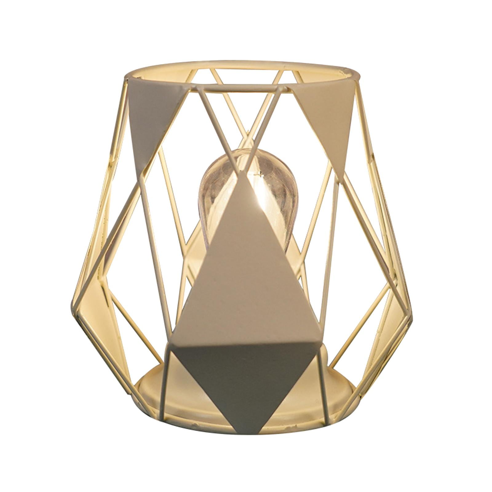 Hollow Geometry Table Lamp LED Night Light Bedside Fixture with Bulb ...