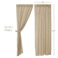 VHC Brands Sawyer Mill Ticking Striped Cotton Farmhouse Curtains Rod ...