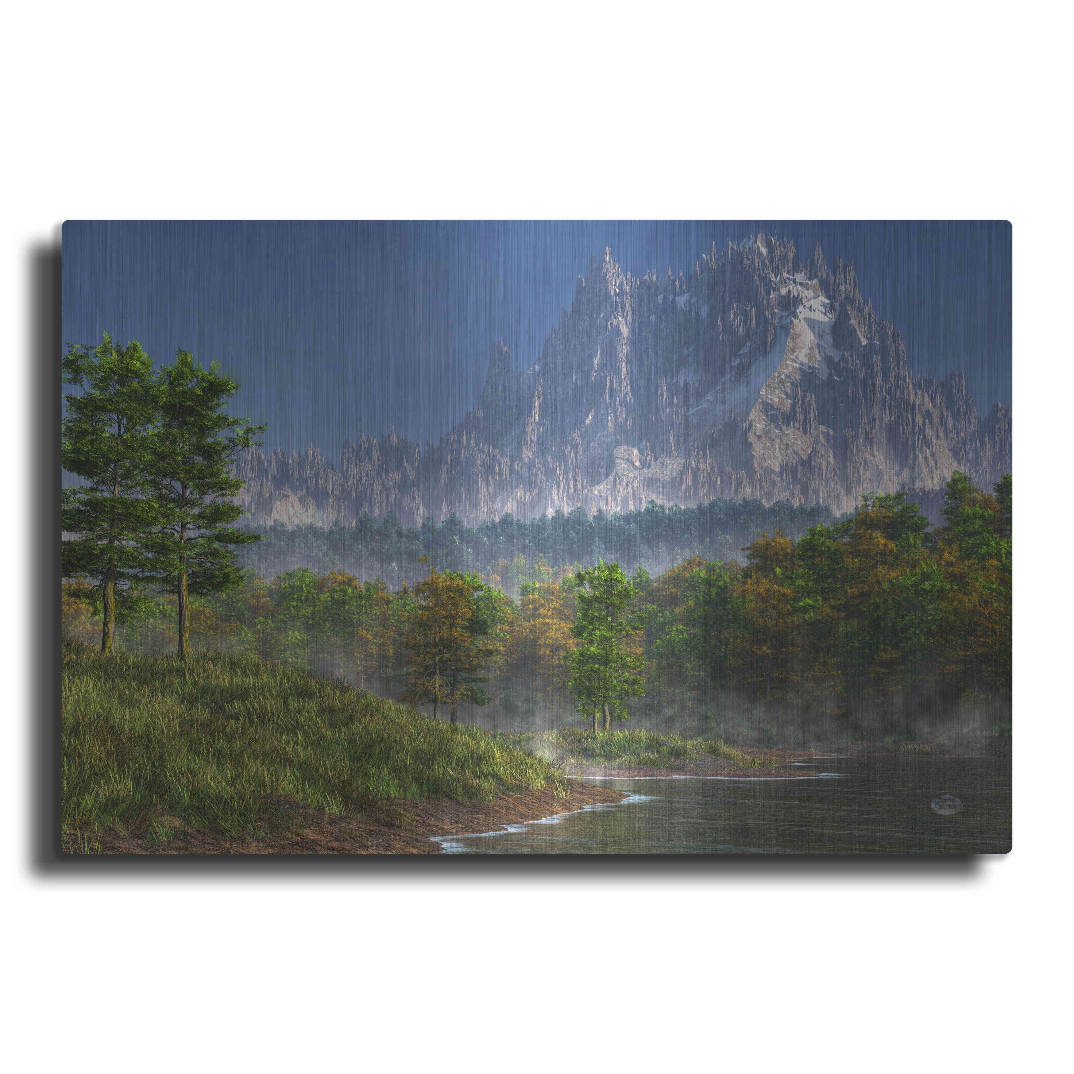 Luxe Metal Art 'Happy River Valley' by Daniel Eskridge, Metal Wall Art ...