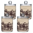 2PCS Clear Storage Jars Cotton Swabs Cans Translucent Plasticental ...
