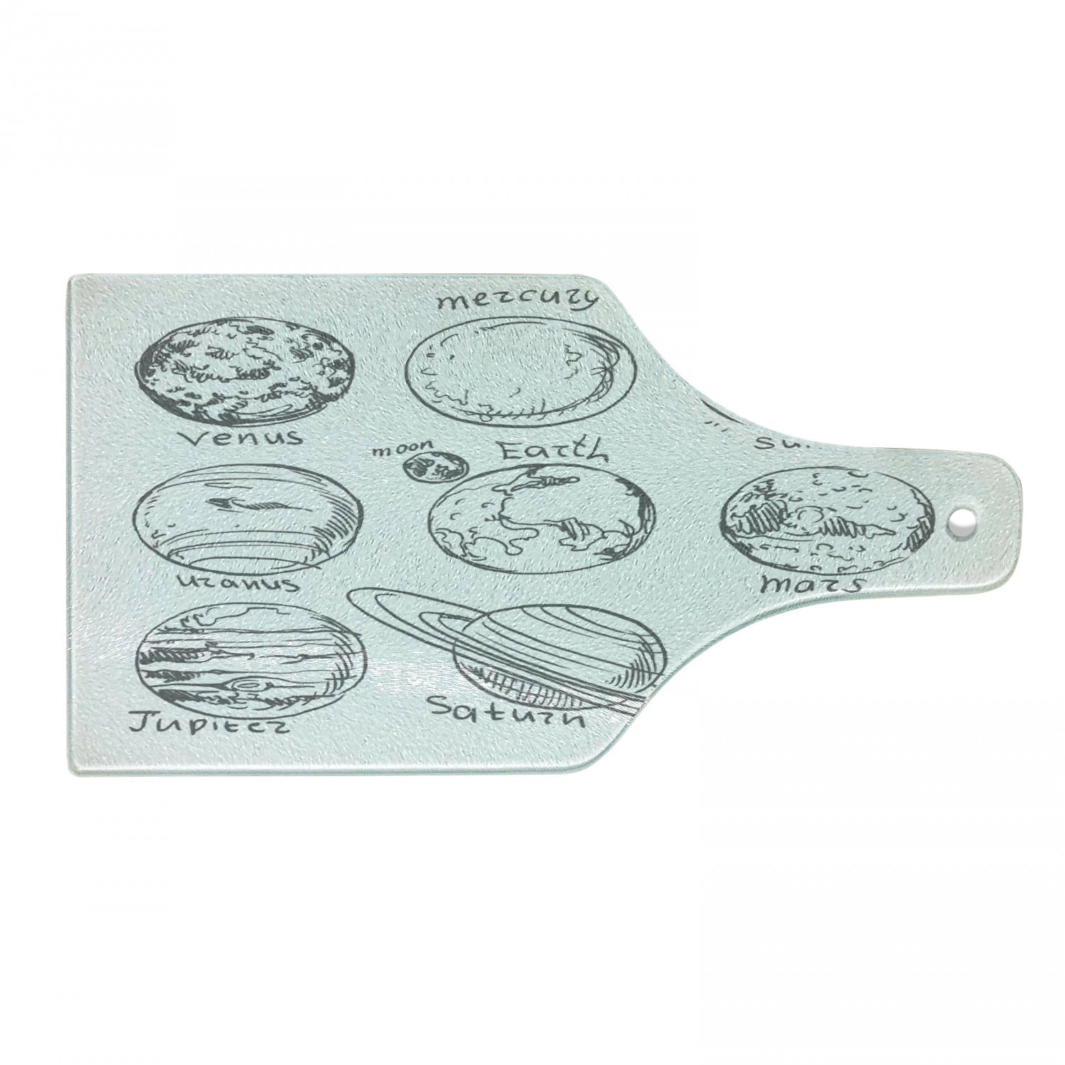 Science Cutting Board, Planets of Solar System Sun Mercury Earth Moon ...