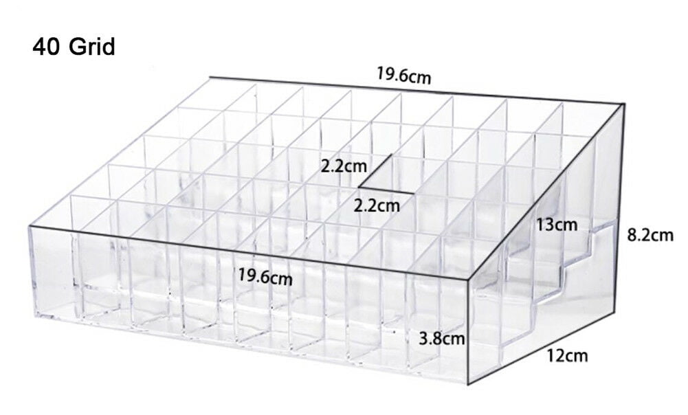 24-40 Grid Lipstick Makeup Stand Display Holder Case Cosmetic Organizer ...