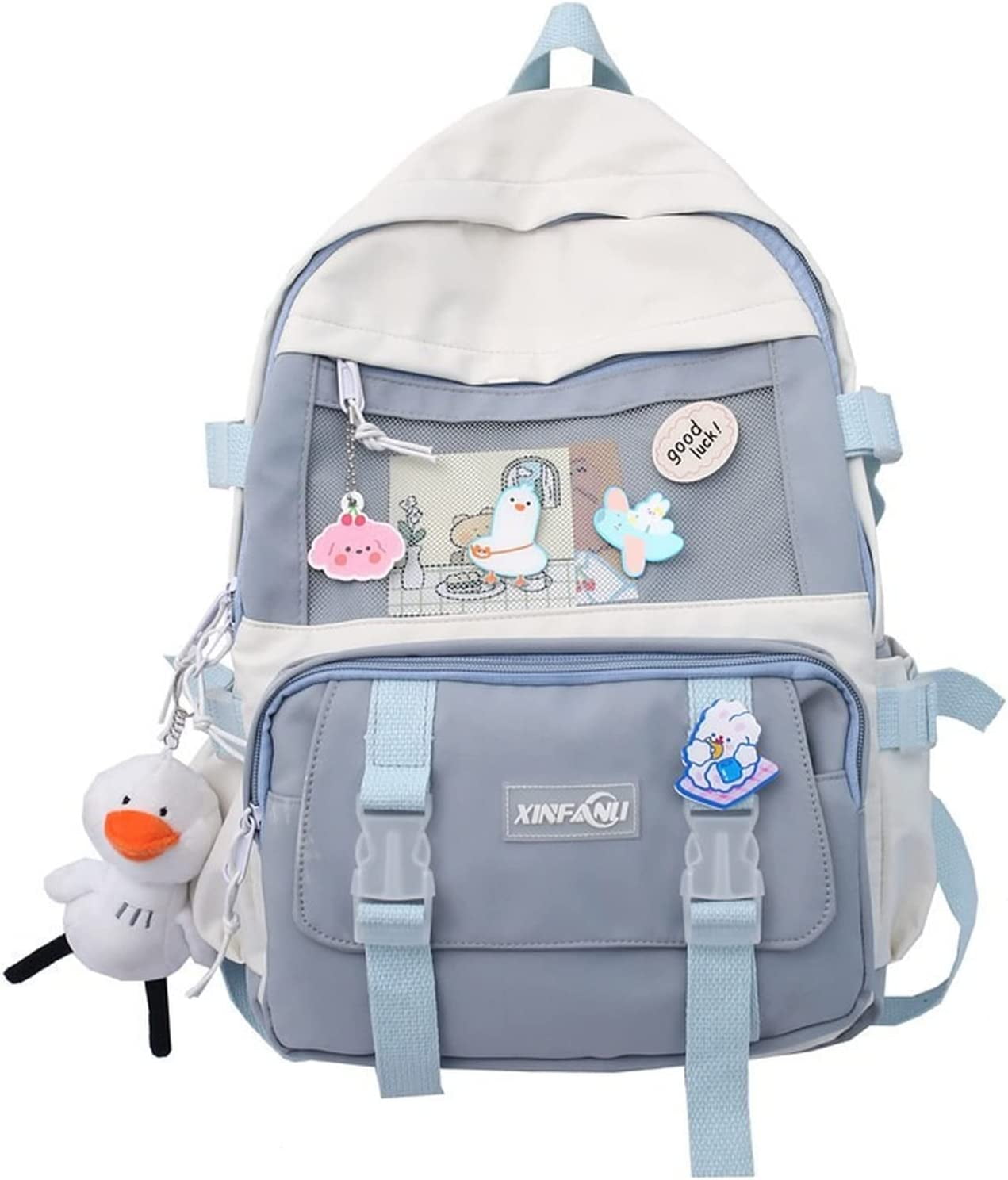 Kawaii Cute Backpack with Bear Pendant - Back To School Supplies ...