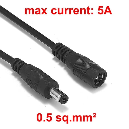 Dc Power Cable 5.5mm X 2.1mm Dc Cable 0.5m/1m/2m/3m/5m/10m 22awg ...