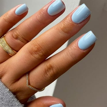 DEEHE Artificial Press On Nails Black and White Stars Reusable Fake ...