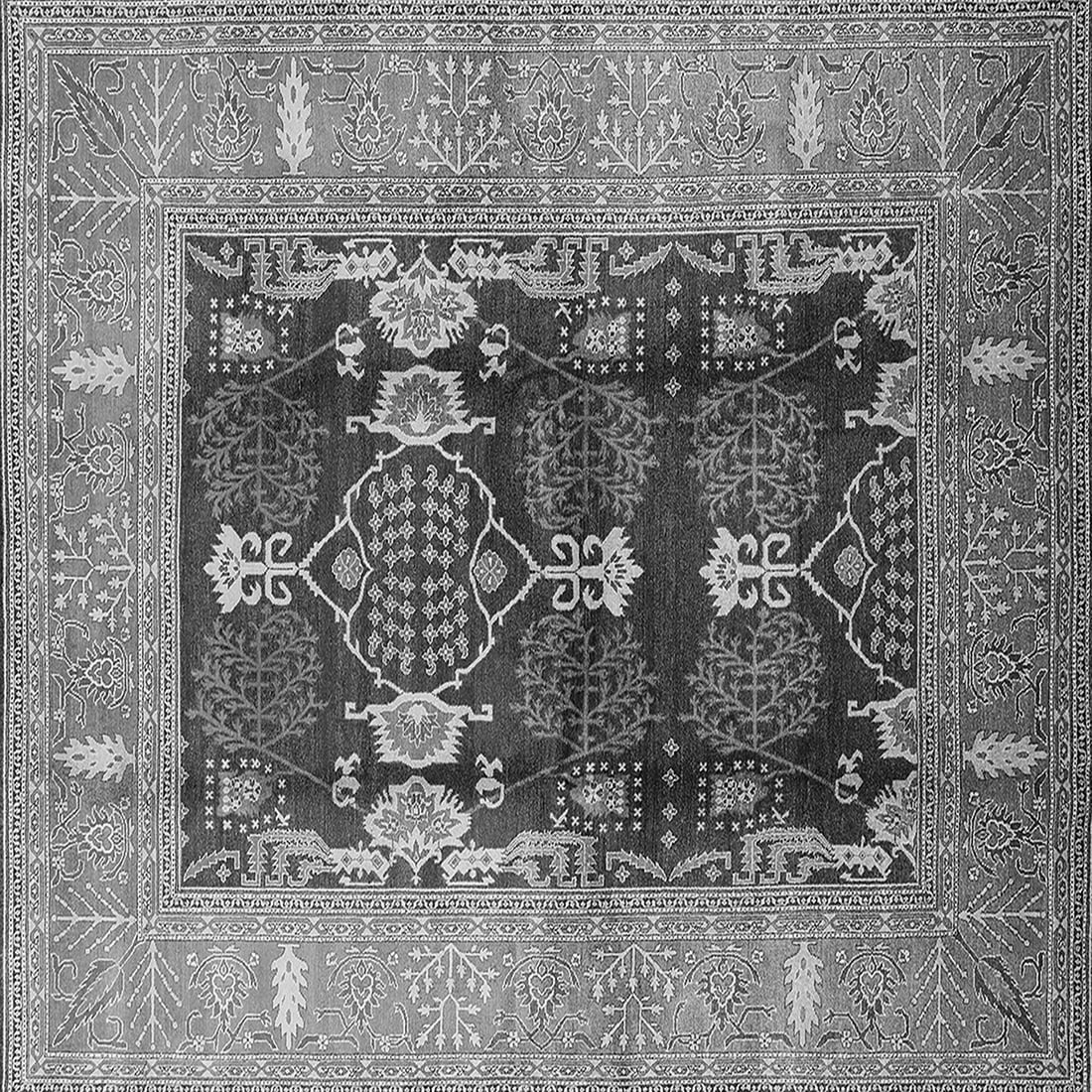 Ahgly Company Indoor Square Oriental Gray Industrial Area Rugs, 6 ...
