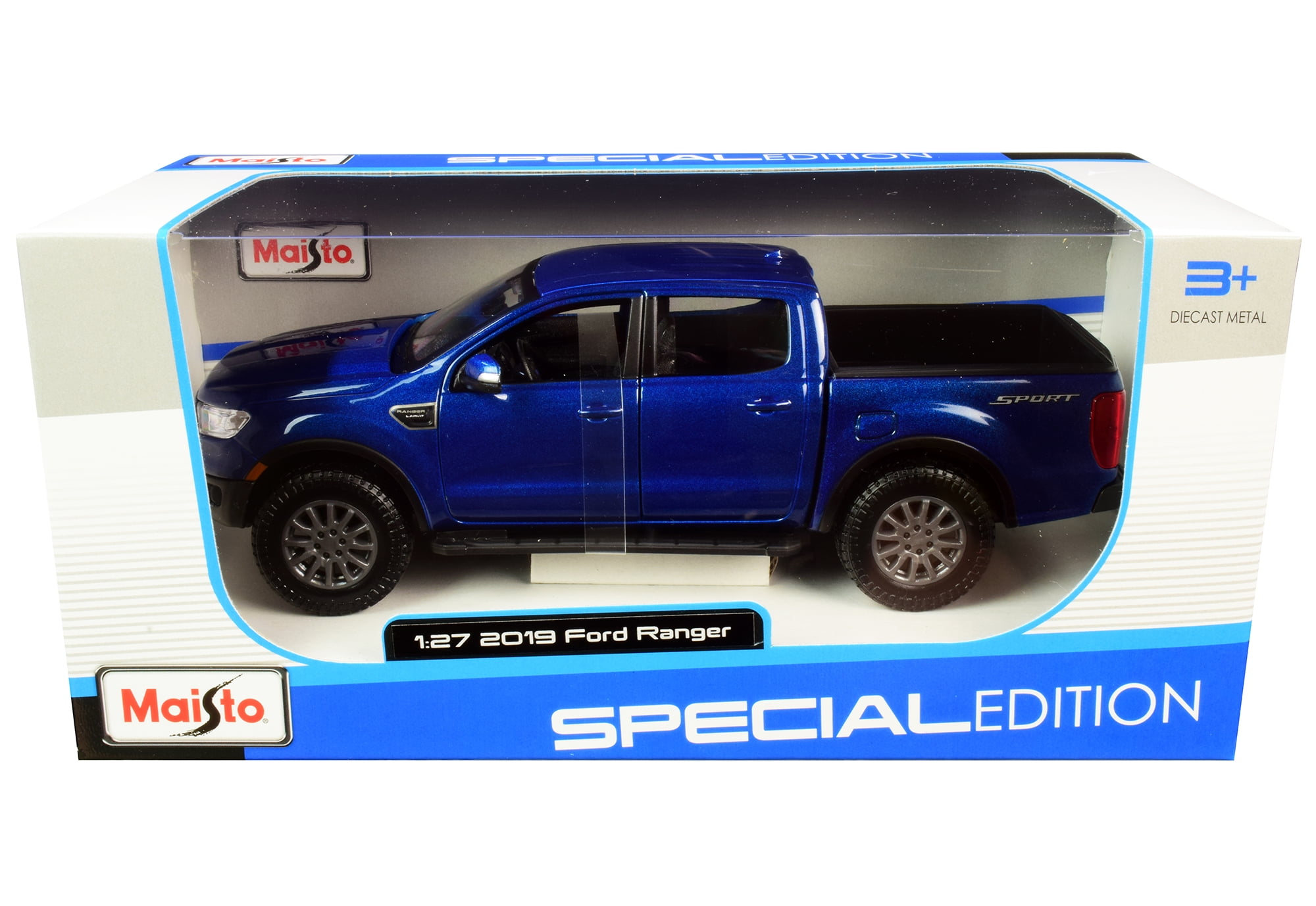 2019 Ford Ranger Lariat Sport Pickup Truck Dark Blue Metallic 1/27 ...