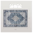 8x10 Area Rug Vintage Washable Rug Non-Slip Carpet Living Room Bedroom ...