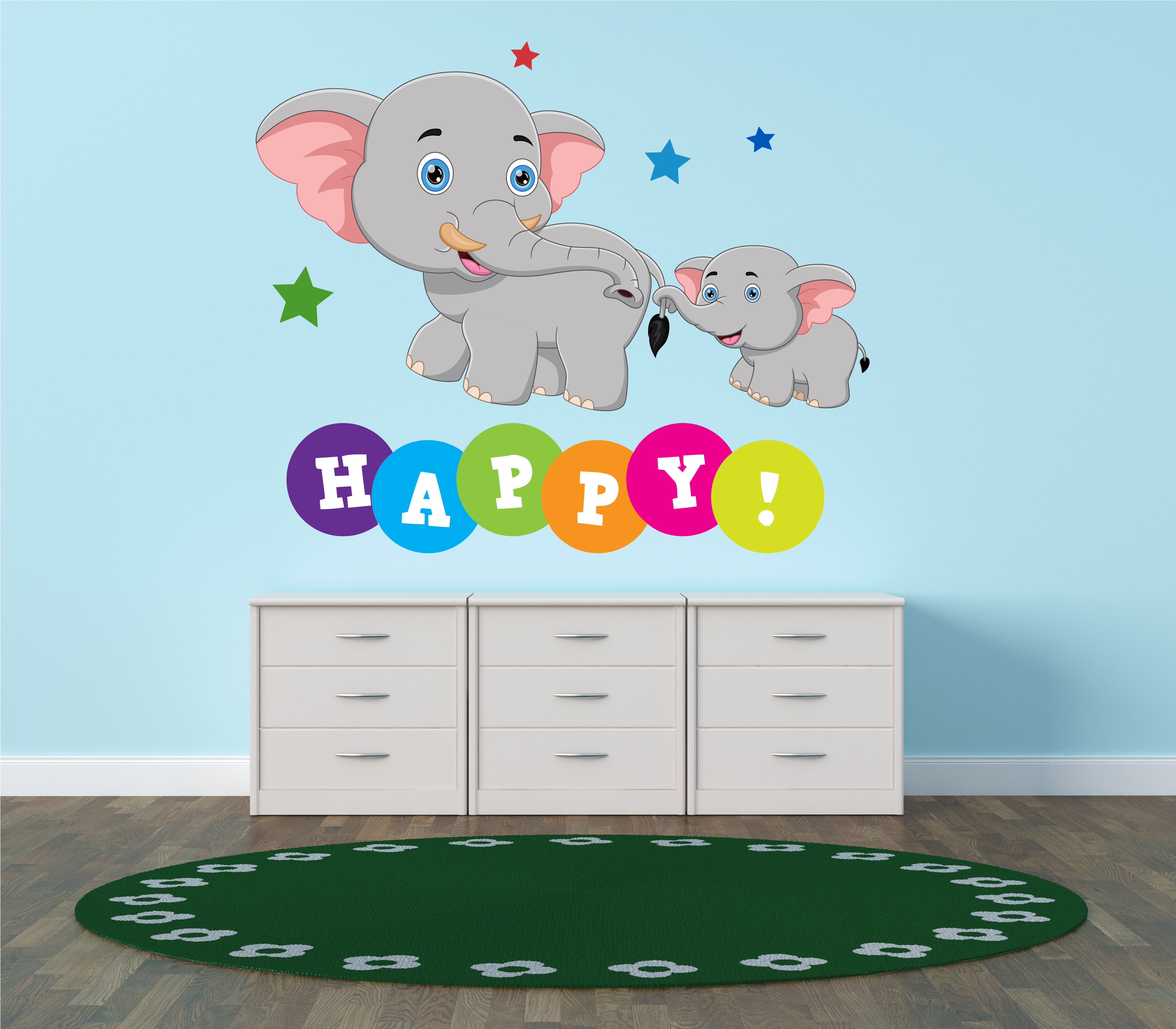 FANTASY - Home Living Room Multicolored Alphabets & Stars Decoration ...