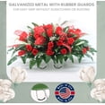 2 Pack 18 Inch Wire Rust resistant Galvanized Gravestone Double Saddle ...