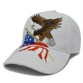 Patriotic American Eagle and American Flag Baseball Cap USA Bald Eagle ...