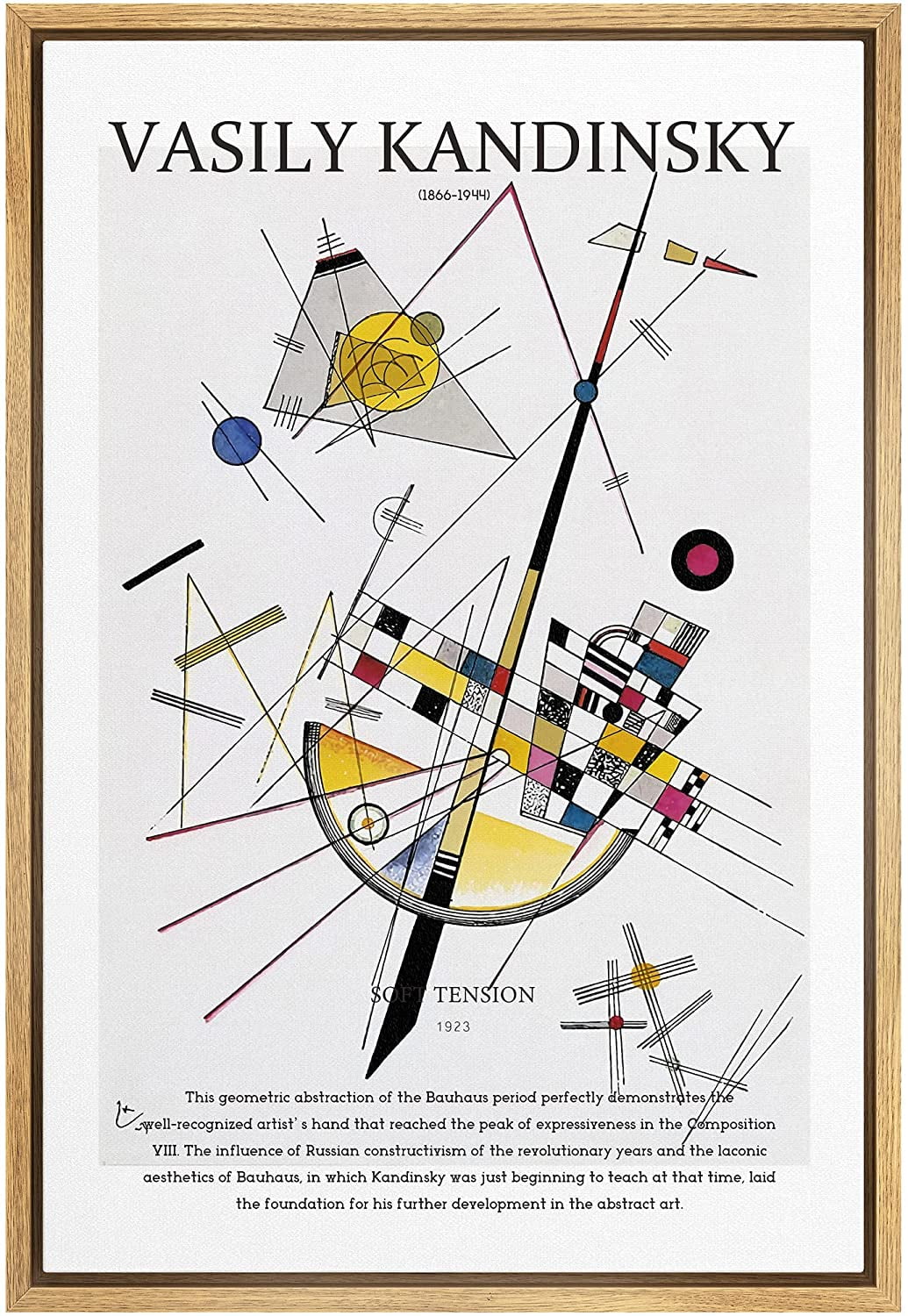 PixonSign Framed Canvas Print Wall Art Kandinsky Geometric Polygons ...
