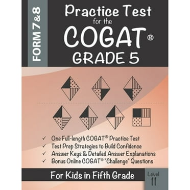 COGAT Grade 5 Level 11 Practice Test Form 7 And 8: CogAT Test Prep ...