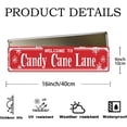 Candy Cane Lane Metal Tin Sign Vintage Christmas Wall Decor 4x16 Inch ...