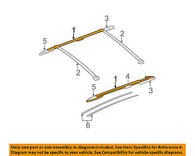 CHRYSLER OEM Roof Rack Rail Luggage Carrier-Side Rail Assembly Right ...