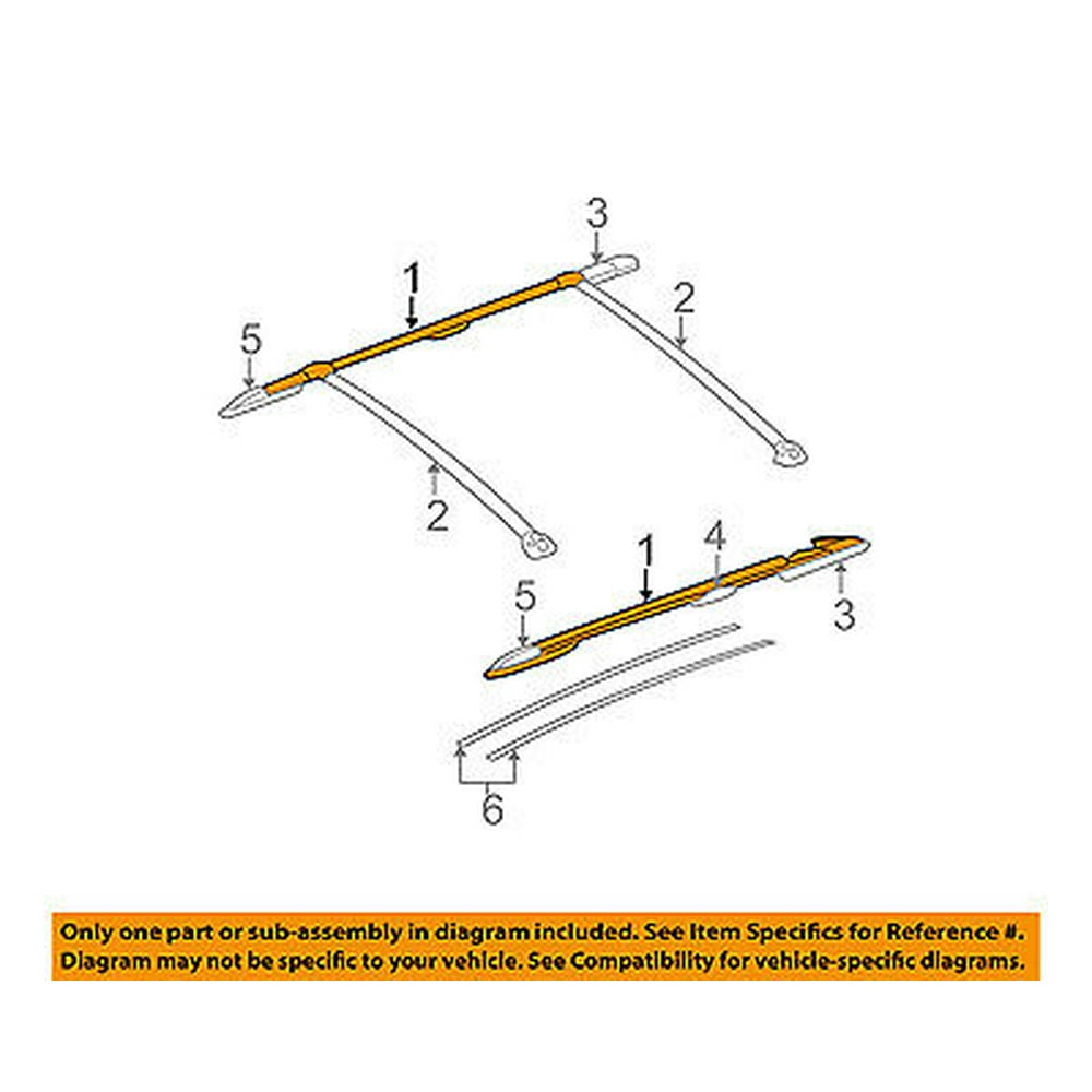 CHRYSLER OEM Roof Rack Rail Luggage Carrier-Side Rail Assembly Right ...