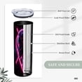 Futuristic 20 oz Stainless Steel Insulated Tumbler - Neon Pink Human ...