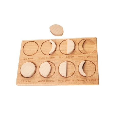 Montessori Early Education Puzzle Moon Cognition Moon Phases Science ...