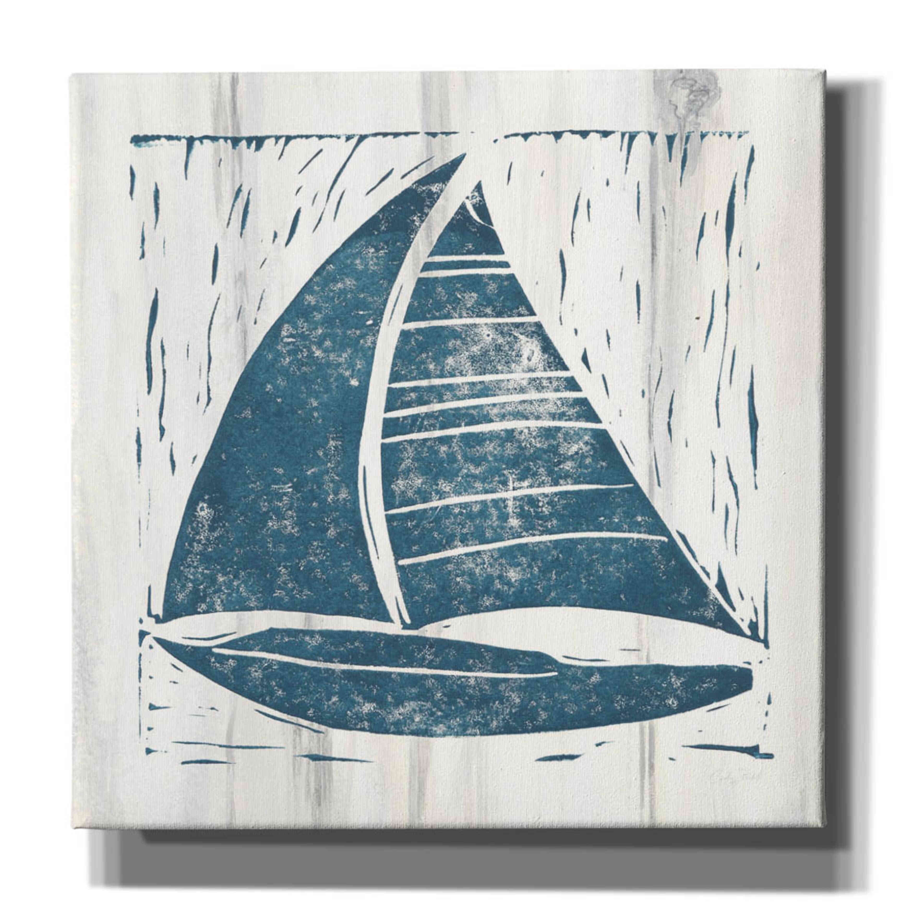 Epic Graffiti 'Nautical Collage IV On White Wood by Courtney Prahl ...