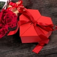 Heart Shaped Gift Box with Double Door Ribbon Bow | Valentine's Day ...
