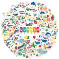 35pcs Colorful Stationery Stickers Fun Teacher Reward Stickers Vibrant ...