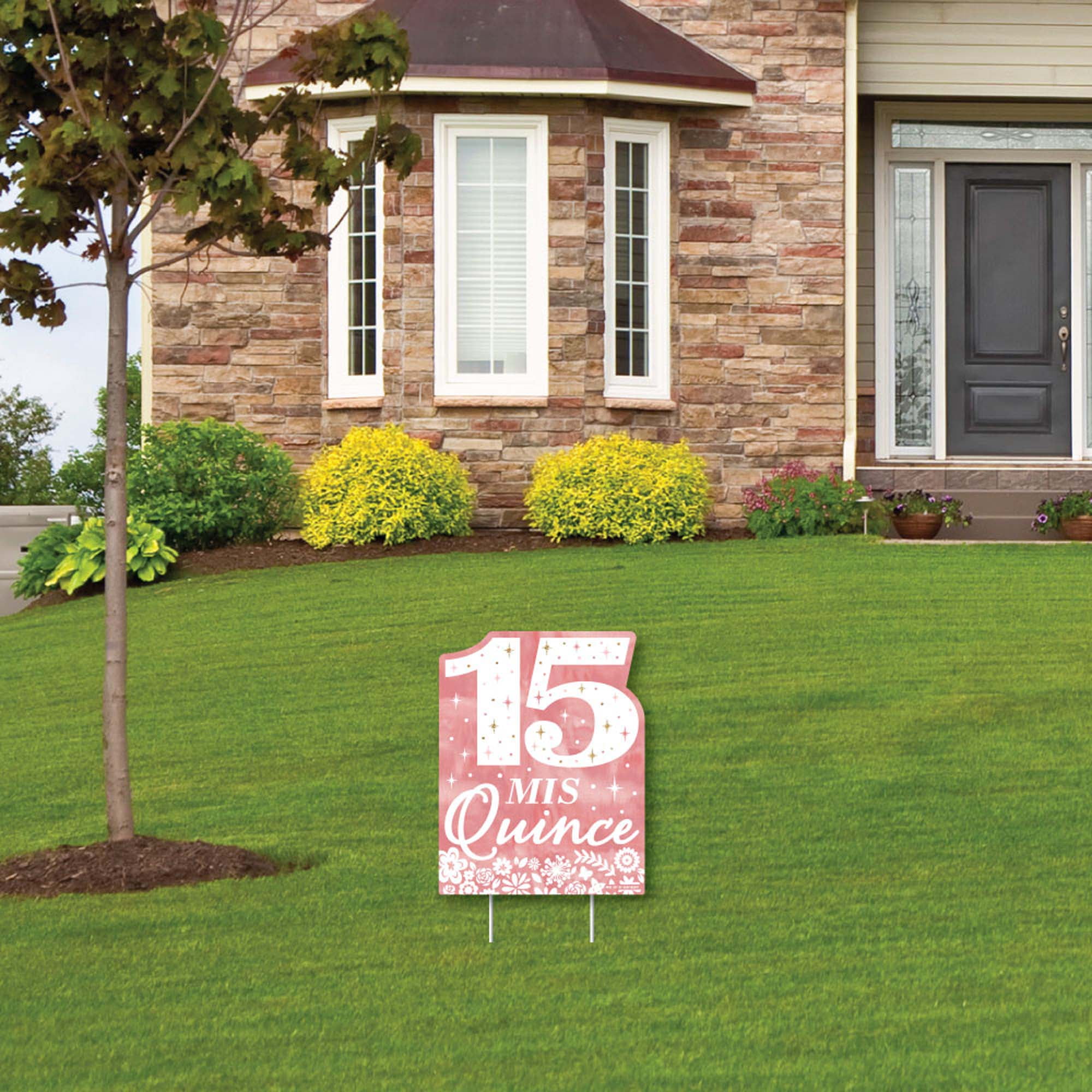 Mis Quince Anos – Outdoor Lawn Sign – Quinceanera Sweet 15 Birthday ...