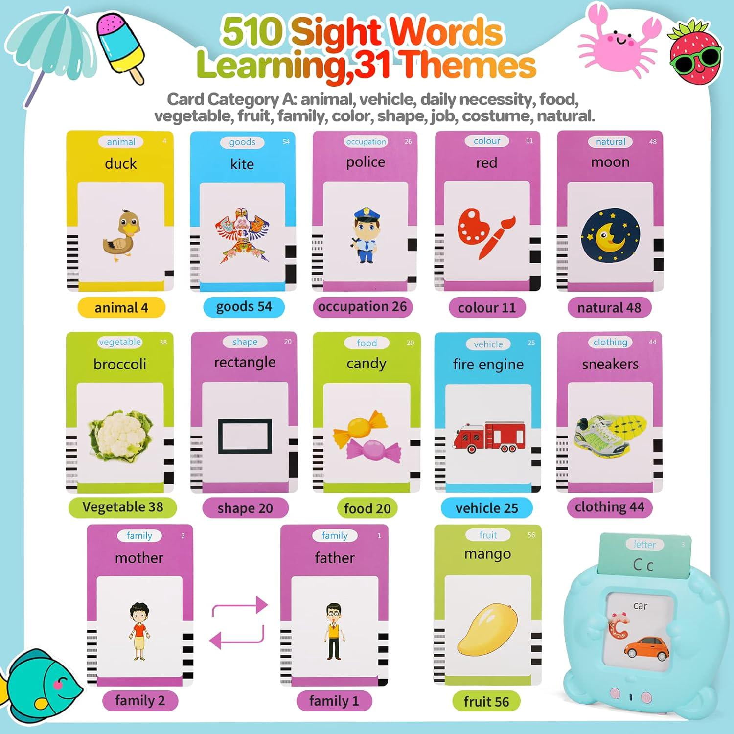 Learning words toys store
